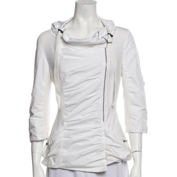 Shin Choi | Jackets & Coats | Shin Choi White Biker Jacket Size Xs ...